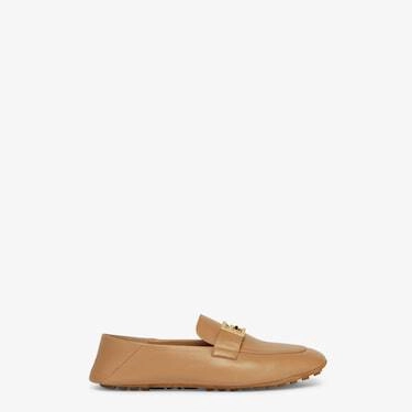 Fendi Ff Baguette Loafers - Beige