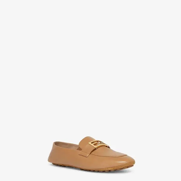 Fendi Ff Baguette Loafers - Beige