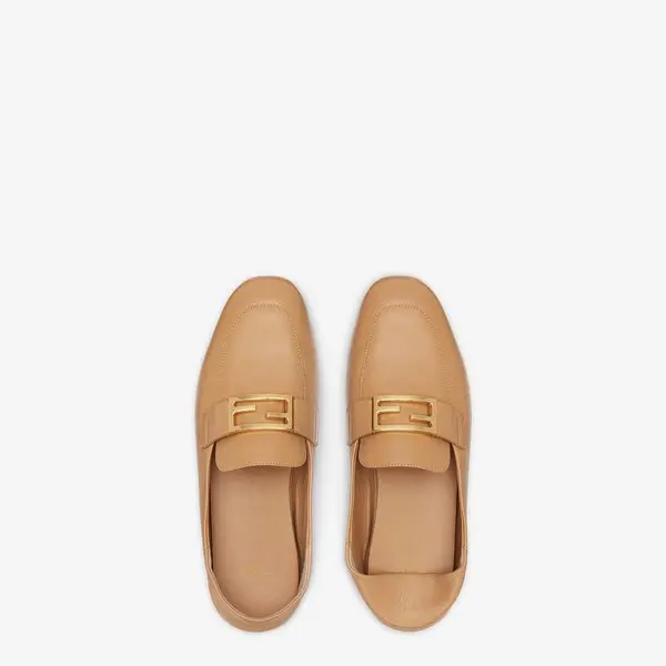Fendi Ff Baguette Loafers - Beige