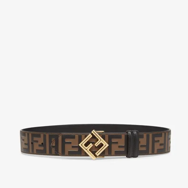 Fendi Ff Diamonds Reversible Belt - Brown