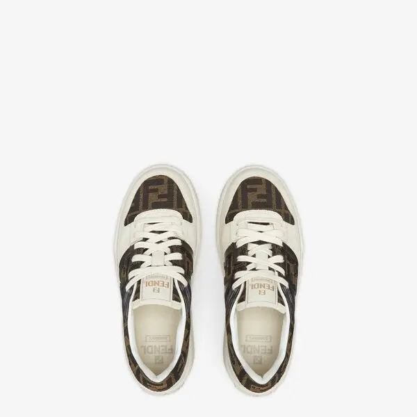 Fendi Match Lace-up Sneakers - White