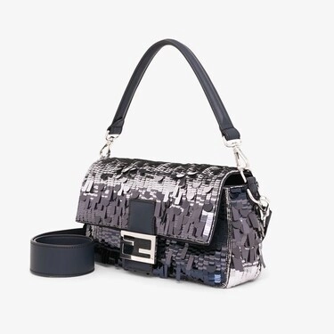 Fendi Metallic Sequined Baguette