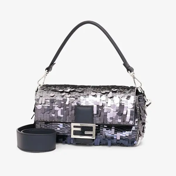 Fendi Metallic Sequined Baguette