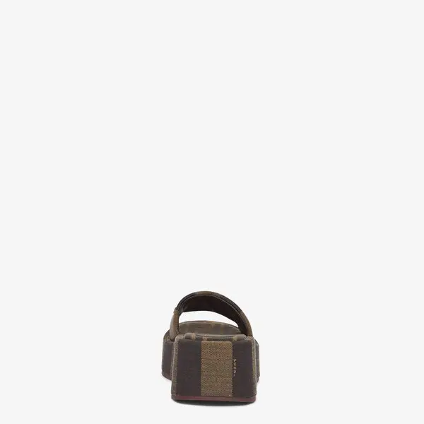 Fendi Sunshine Platform Slides - Brown