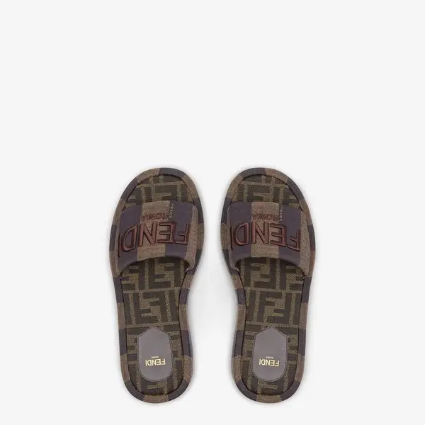 Fendi Sunshine Platform Slides - Brown