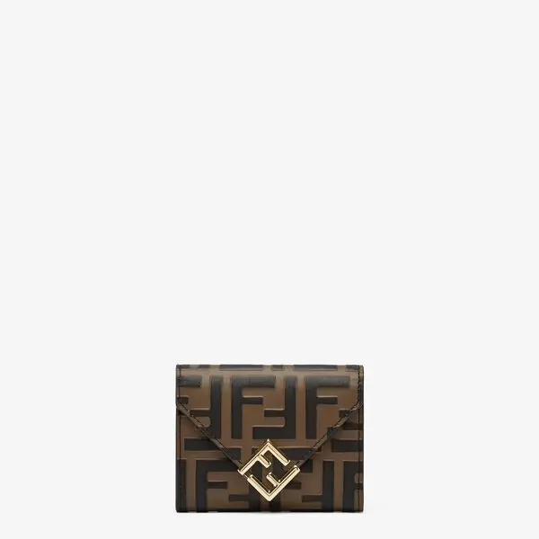 Fendi Ff Diamonds Wallet - Brown