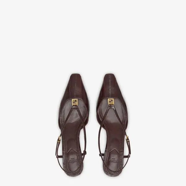 Fendi Ffold Slingbacks - Brown