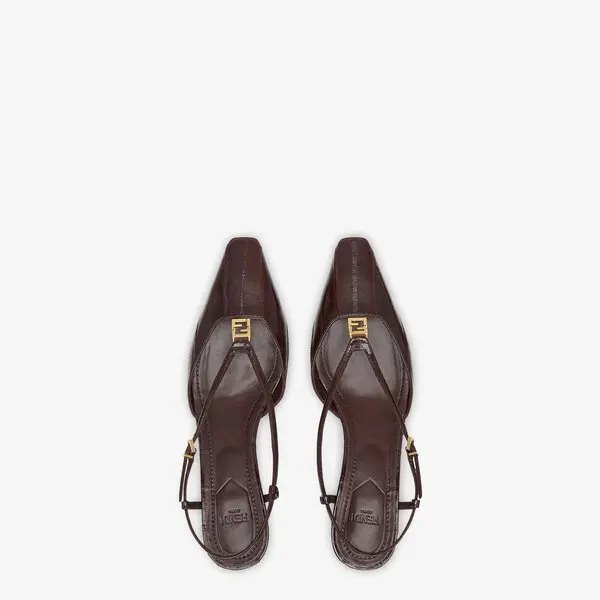 Fendi Ffold Slingbacks - Brown