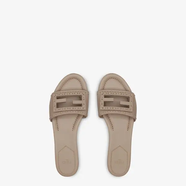 Fendi Baguette Slides - Grey