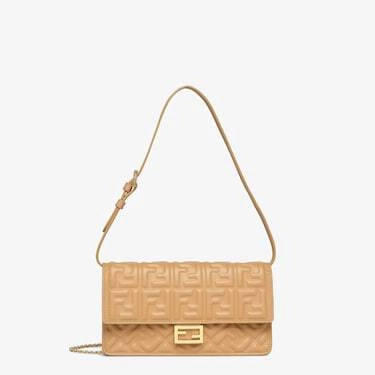 Fendi Wallet On Chain Baguette - Brown