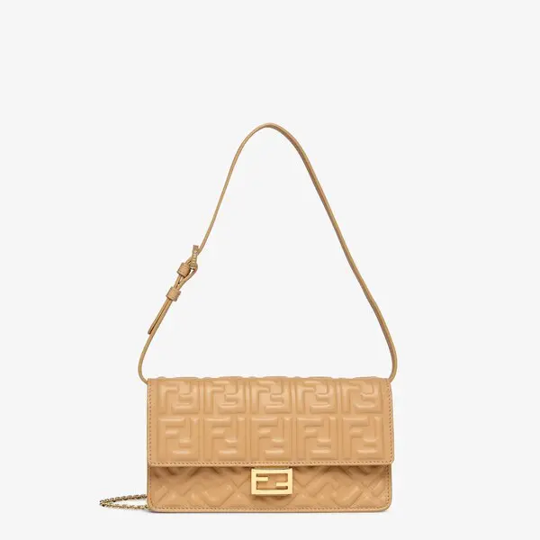 Fendi Wallet On Chain Baguette - Brown