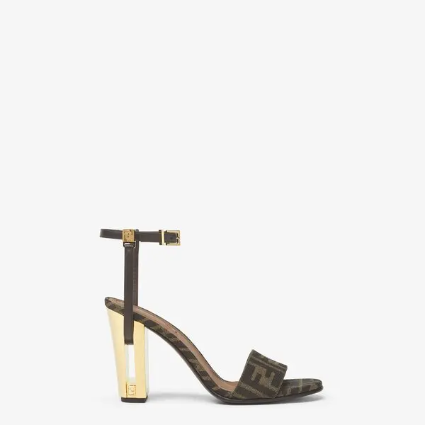 Fendi Delfina Ff Jacquard Sandals
