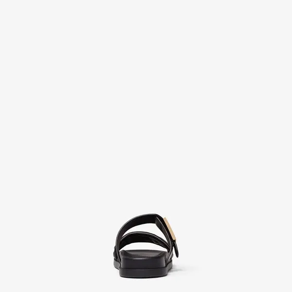 Fendi Ff Baguette Nappa Leather Slides