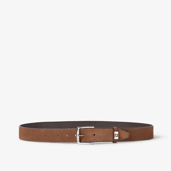 Fendi Ff Motif Suede Belt - Brown