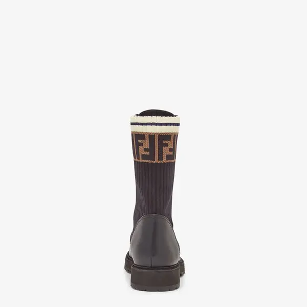Fendi Rockoko Combat Boots - Black