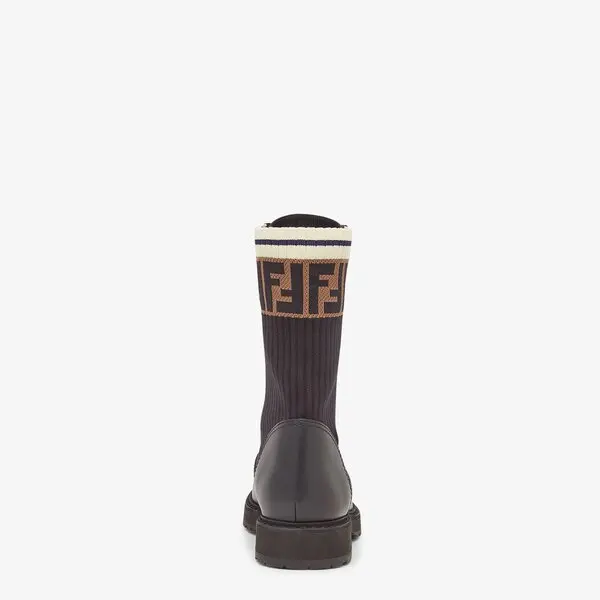 Fendi Rockoko Combat Boots - Black