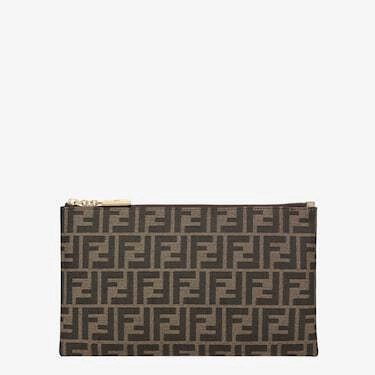 Fendi Flat Baguette Pouch Medium - Brown