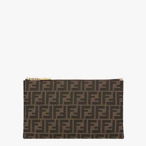 Fendi Flat Baguette Pouch Medium - Brown