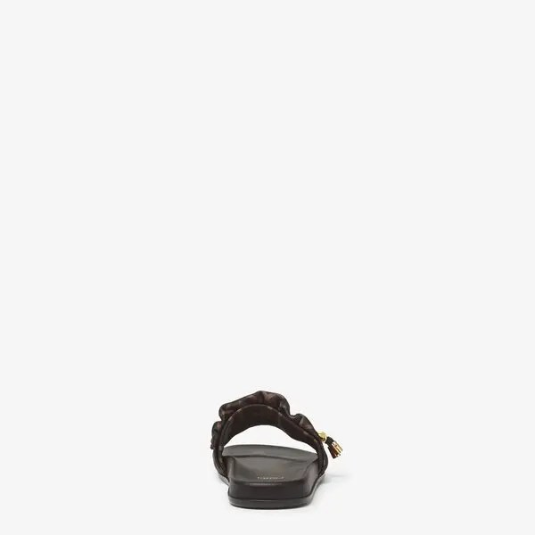Fendi Vertigo Ff Motif Satin Slides