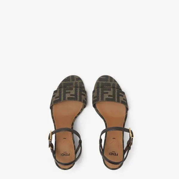 Fendi Delfina Sandals - Brown