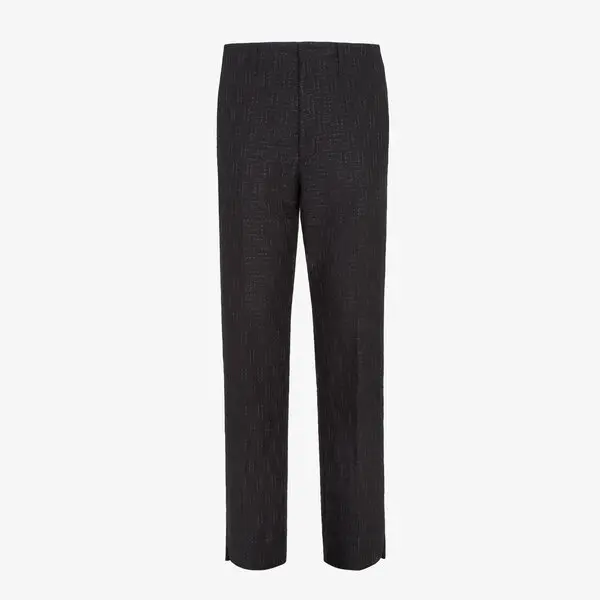 Fendi Tailored Linen Trousers - Black