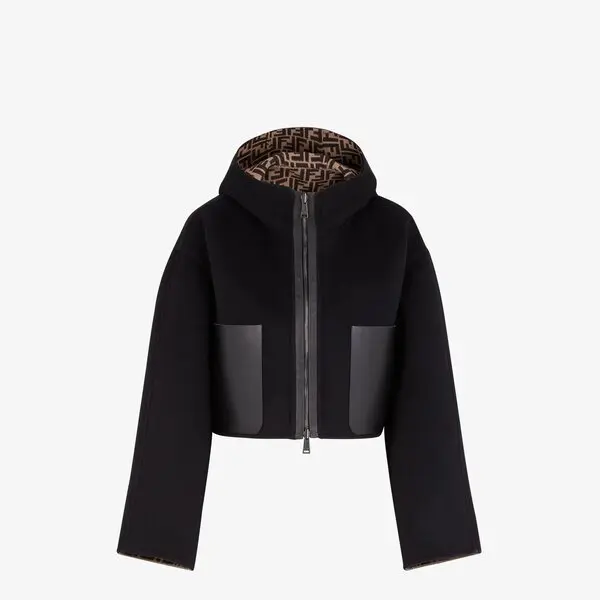 Fendi Reversible Cropped Jacket - Black