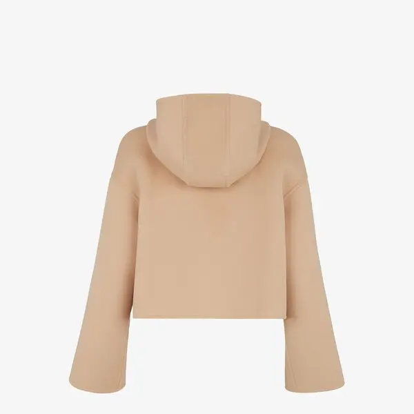 Fendi Reversible Cropped Hooded Jacket - Beige