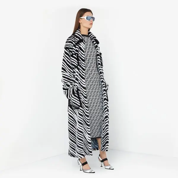 Fendi Robe-style Mink Coat
