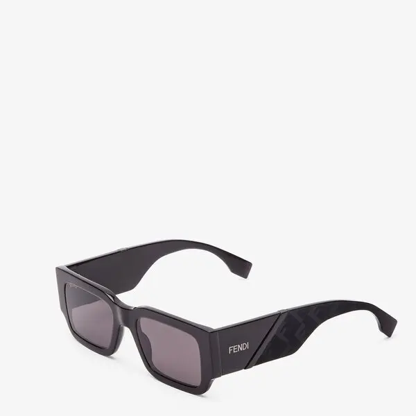 Fendi Diagonal Rectangle Sunglasses - Black