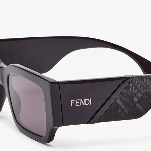 Fendi Diagonal Rectangle Sunglasses - Black