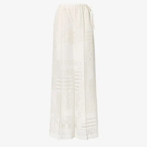 Fendi Straight-leg Pyjama Trousers - White