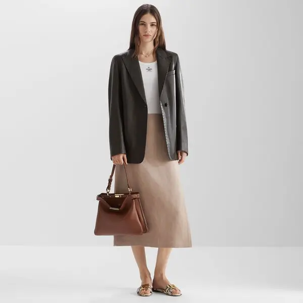 Fendi Hammered Leather Jacket