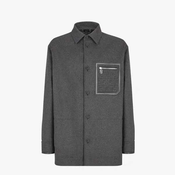Fendi Straight-cut Cashmere Blouson - Grey