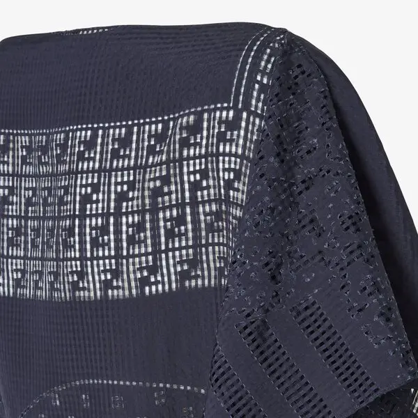 Fendi Asymmetrical Patchwork Motif Top