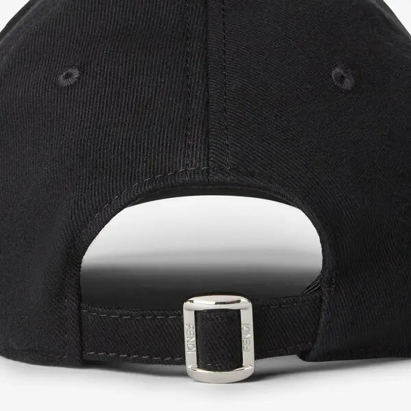 Fendi Cotton Canvas Baseball Cap - Black