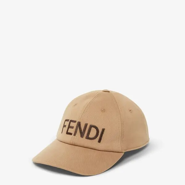 Fendi Roma Embroidered Baseball Cap - Beige