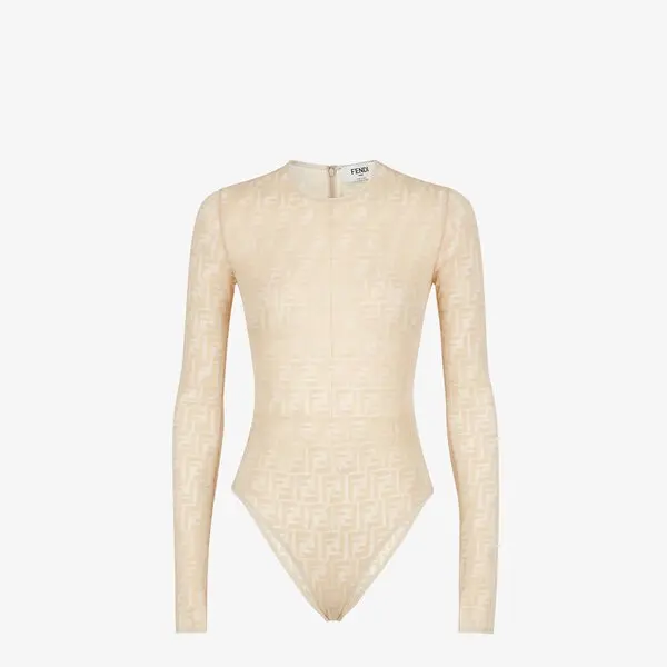 Fendi Lace Ff Motif Body - Beige