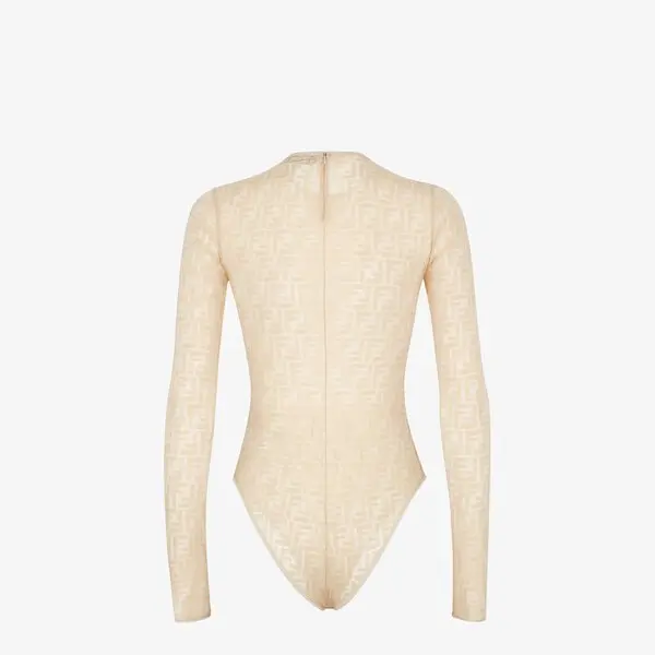 Fendi Lace Ff Motif Body - Beige