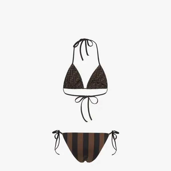 Fendi Two-piece Reversible Swimsuit - Brown