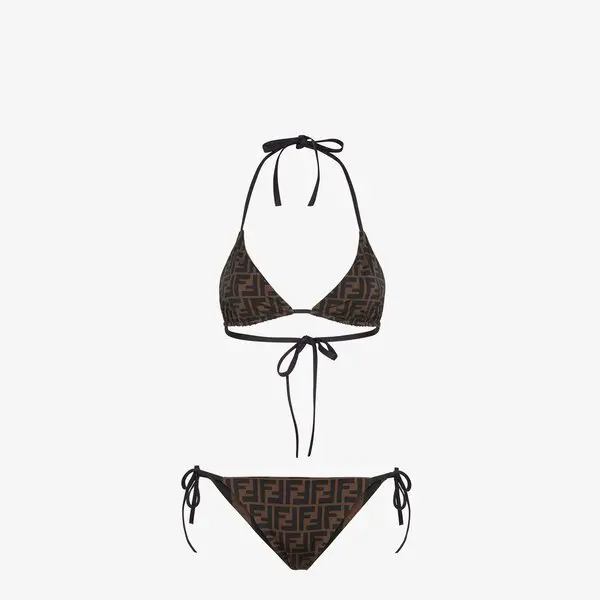 Fendi Two-piece Reversible Swimsuit - Brown