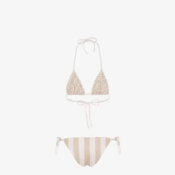 Fendi Two-piece Reversible Swimsuit - Beige