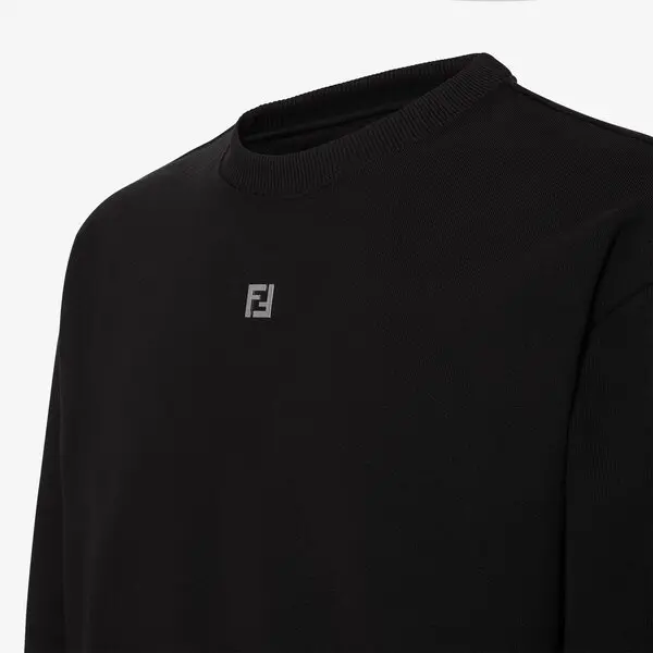 Fendi Long-sleeved Crew-neck Sweatshirt - Black