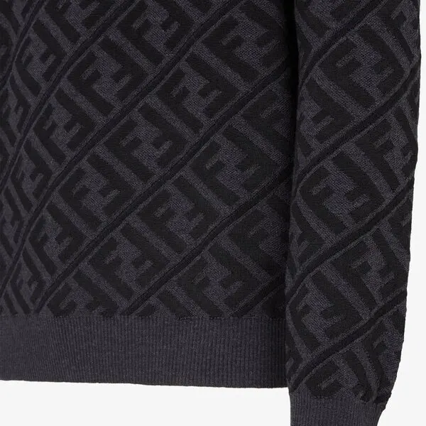Fendi Jacquard Ff Motif Jumper