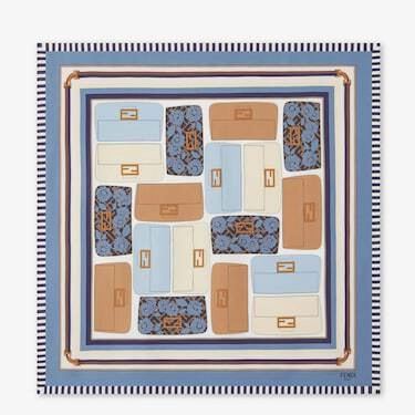 Fendi Ff Foulard - Light Blue