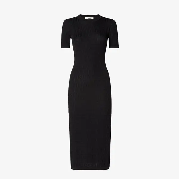 Fendi Fitted Midi Dress - Black