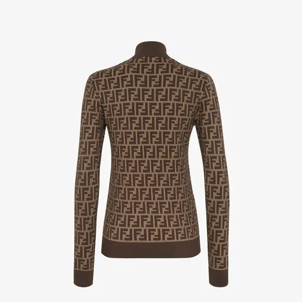 Fendi Jacquard Cotton Knit Jumper