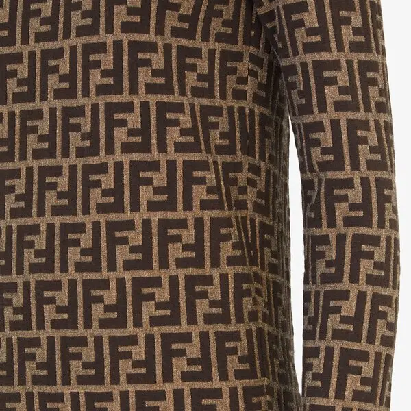 Fendi Knit Ff Motif Jacquard Dress