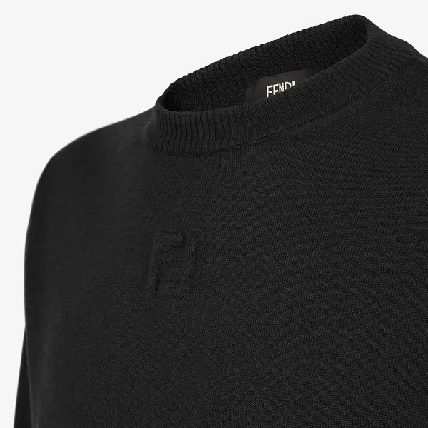 Fendi Regular-fit Crew-neck Pullover - Black
