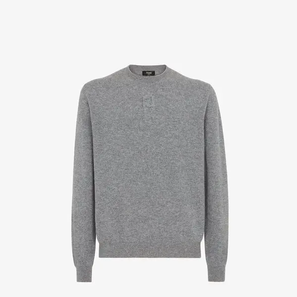 Fendi Regular-fit Crew-neck Pullover With Embossed Ff Logo