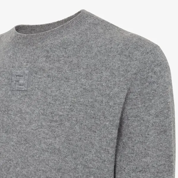 Fendi Regular-fit Crew-neck Pullover With Embossed Ff Logo